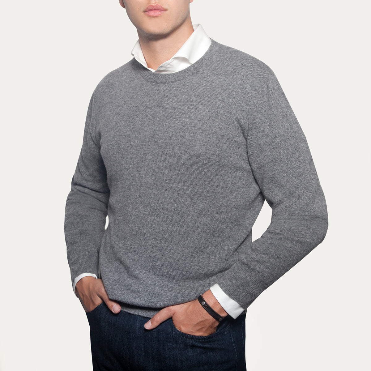Heavy Cashmere Sweater - Dark Grey – Bocache & Salvucci